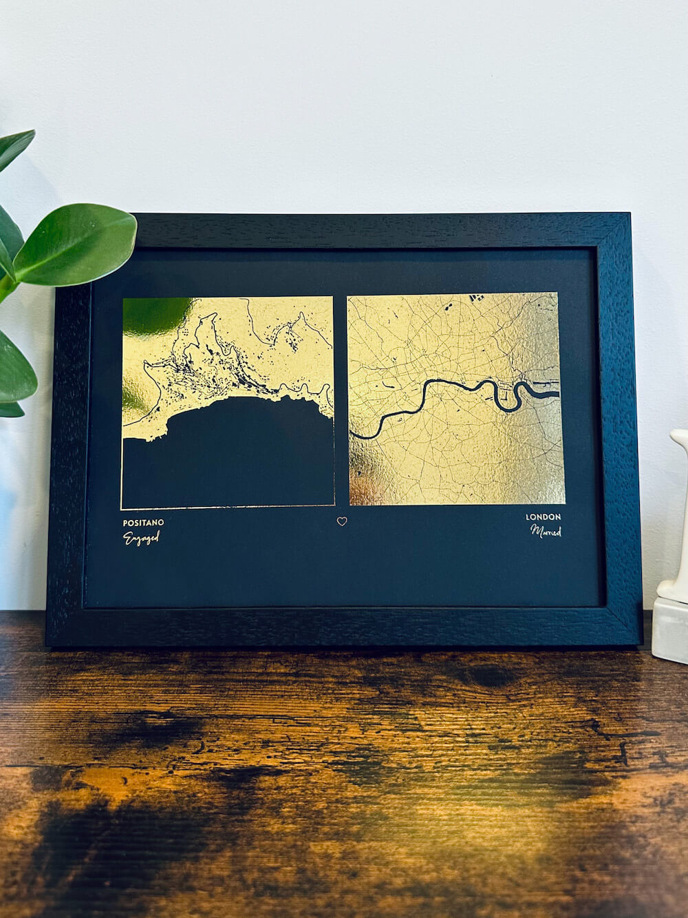 Any 2 Locations | Custom Square Map Foil Print – More Than Foil