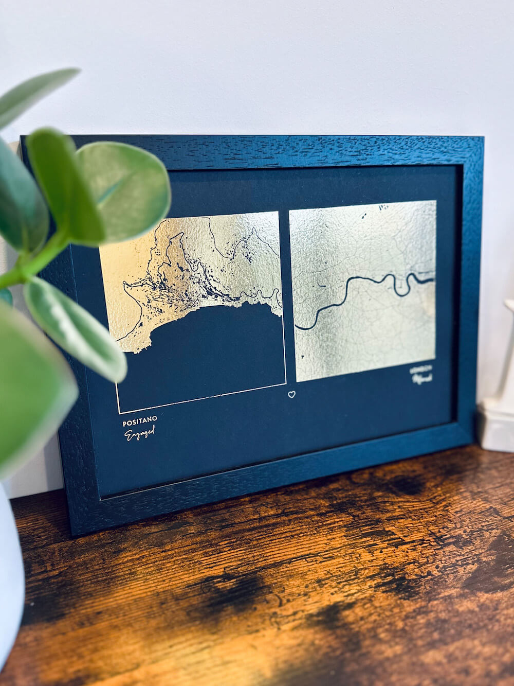 Any 2 Locations | Custom Square Map Foil Print – More Than Foil